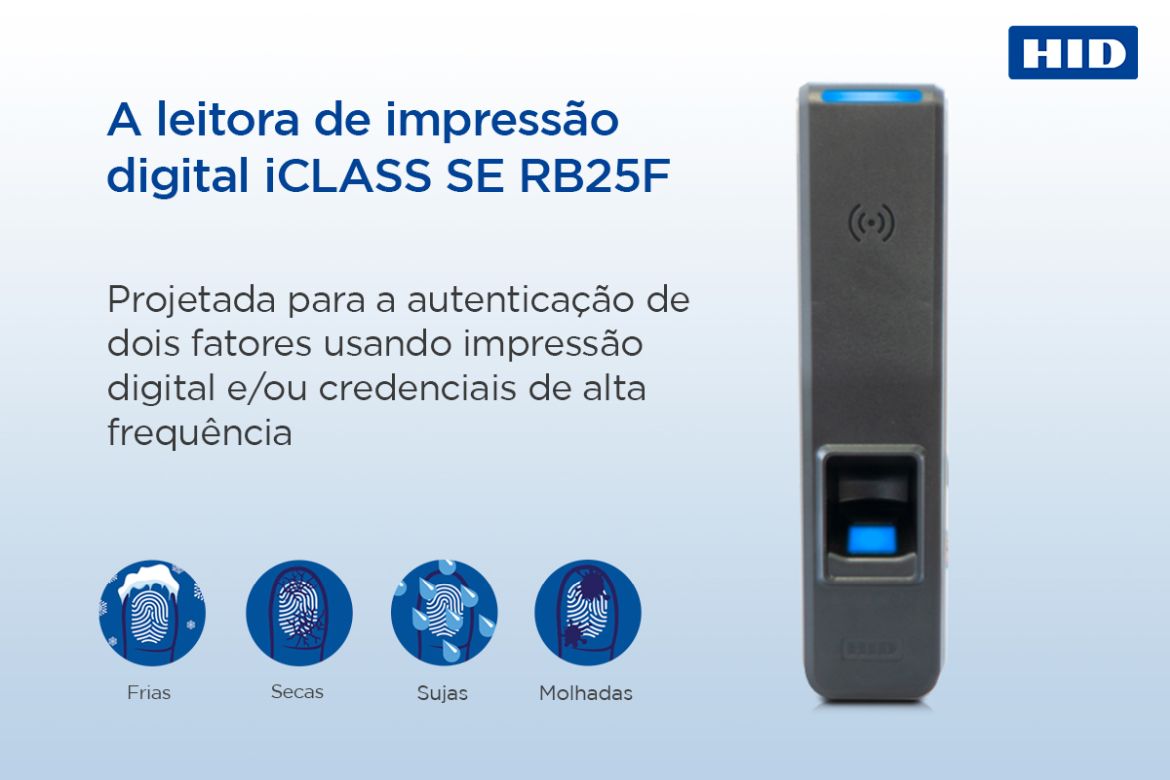 Leitora HID iClass SE RB25F traz a autenticação biométrica até as ...